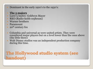 The film industry lesson 2 conglomarates | PPTX | Large Business | Business