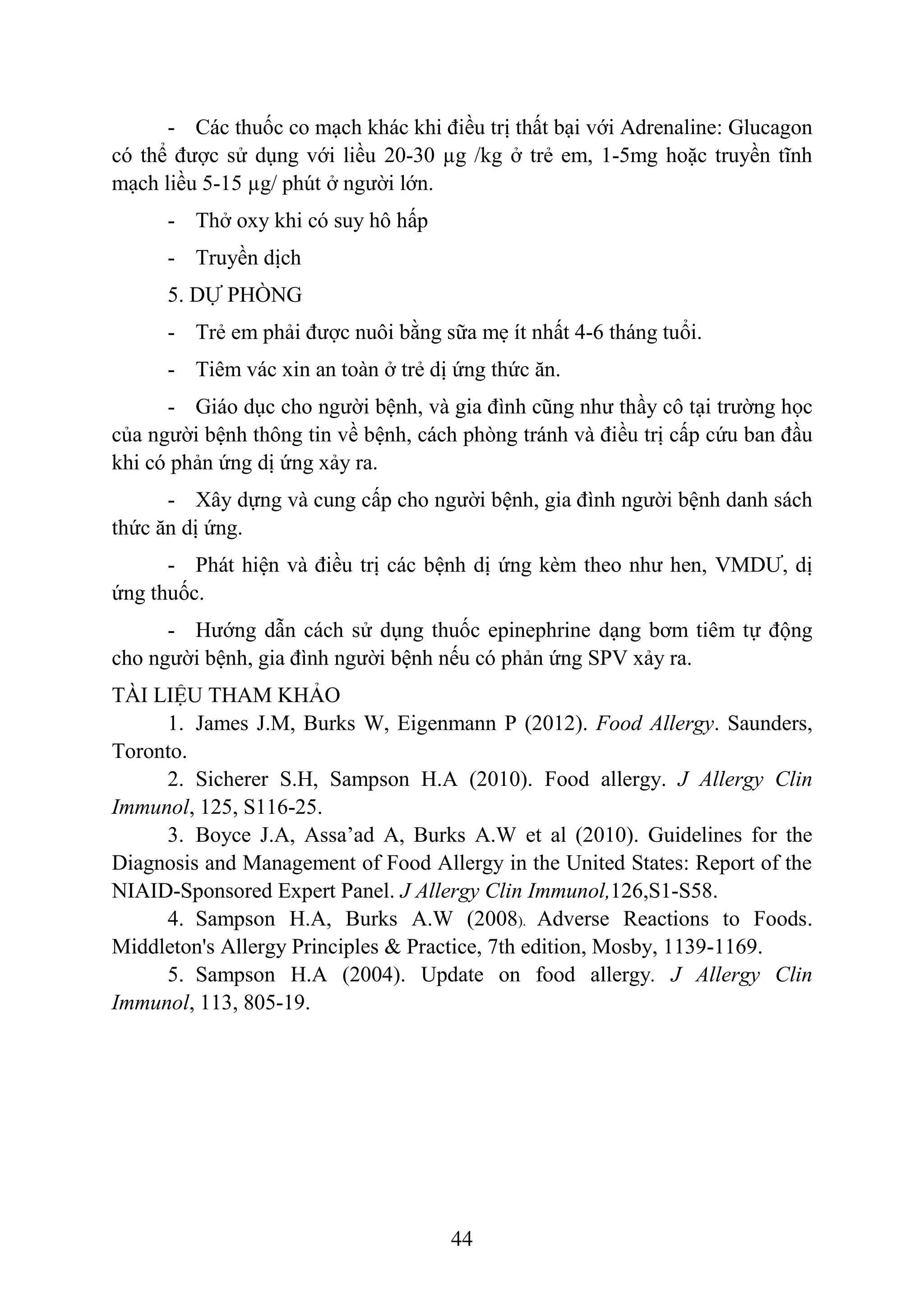 Hướng dẫn chẩn đoán và điều trị các bệnh về dị ứng – miễn dịch lâm sàng | PDF