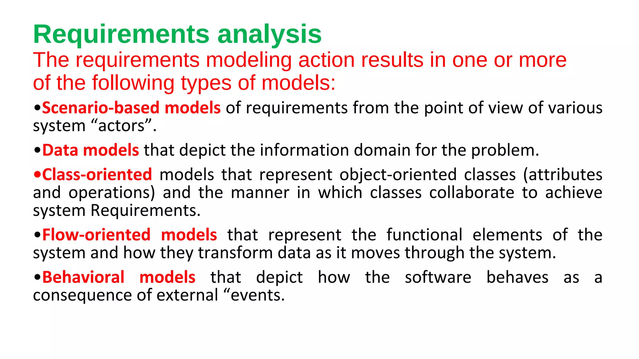 CHAPTER 6 REQUIREMENTS MODELING: SCENARIO based Model , Class based moddel | PPT