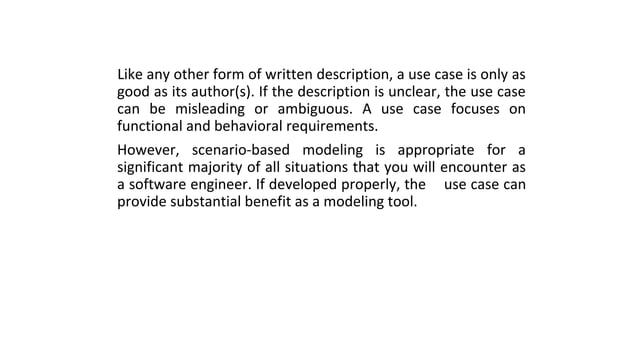 CHAPTER 6 REQUIREMENTS MODELING: SCENARIO based Model , Class based ...