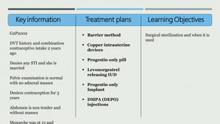 Contraception case study counseling | PPTX