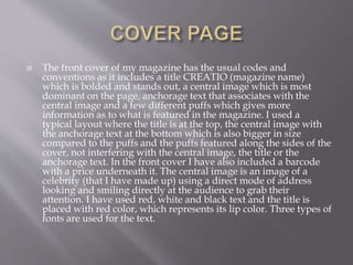 The final product - Fashion magazine | PPTX