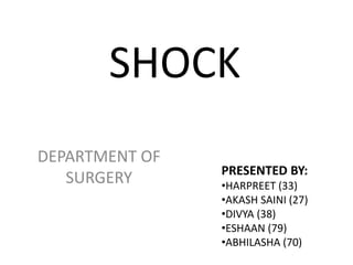 shock surgery -bailey and love | PPTX