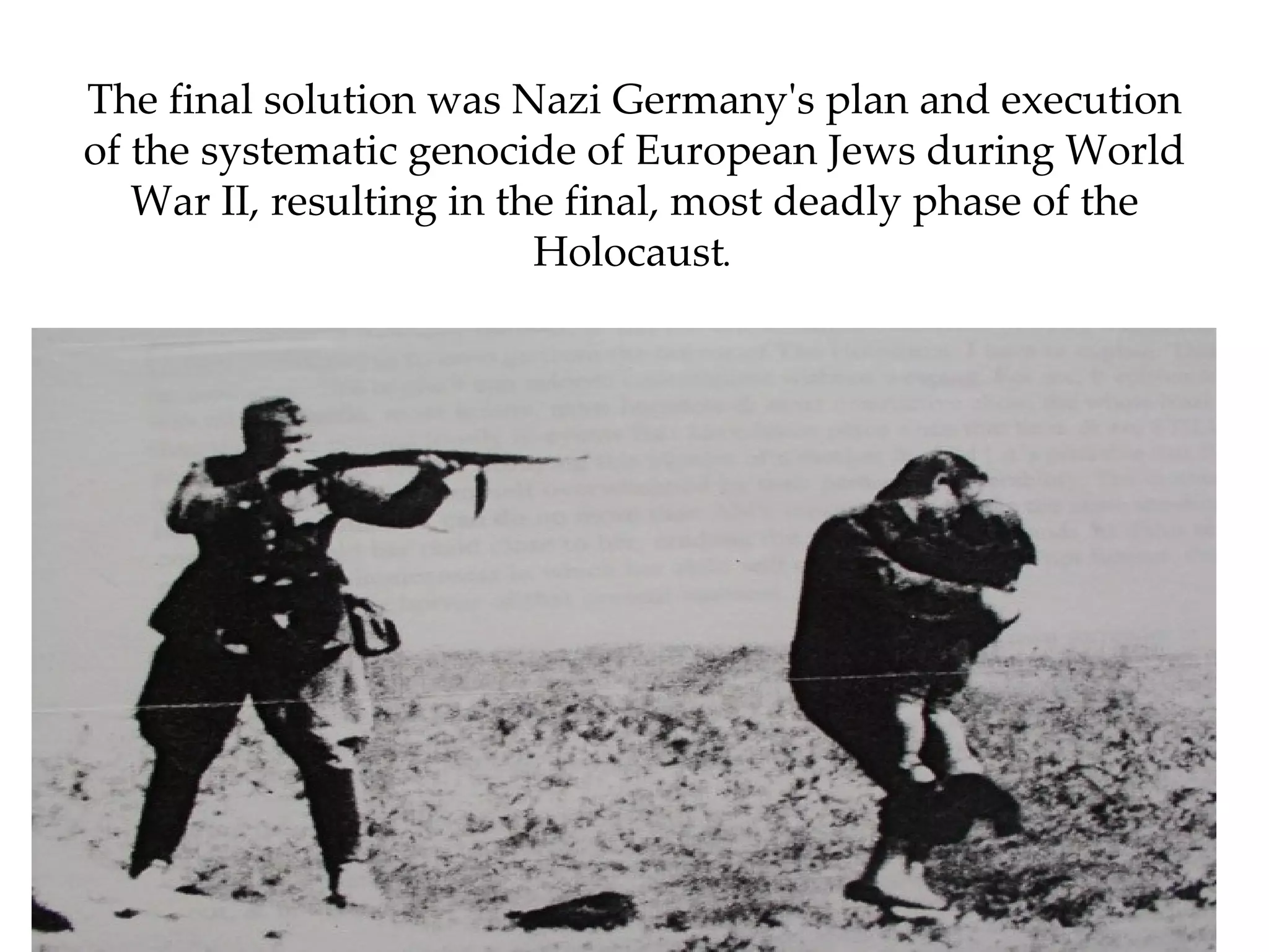 The final solution to the jewish question dion and deangelo | PPT