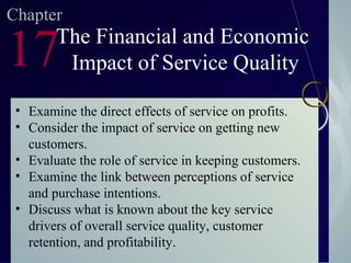 The financial and economic impact of service quality | PPT