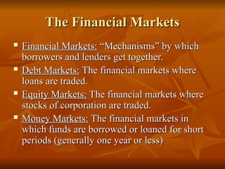 Financial management The Financial Environment.ppt