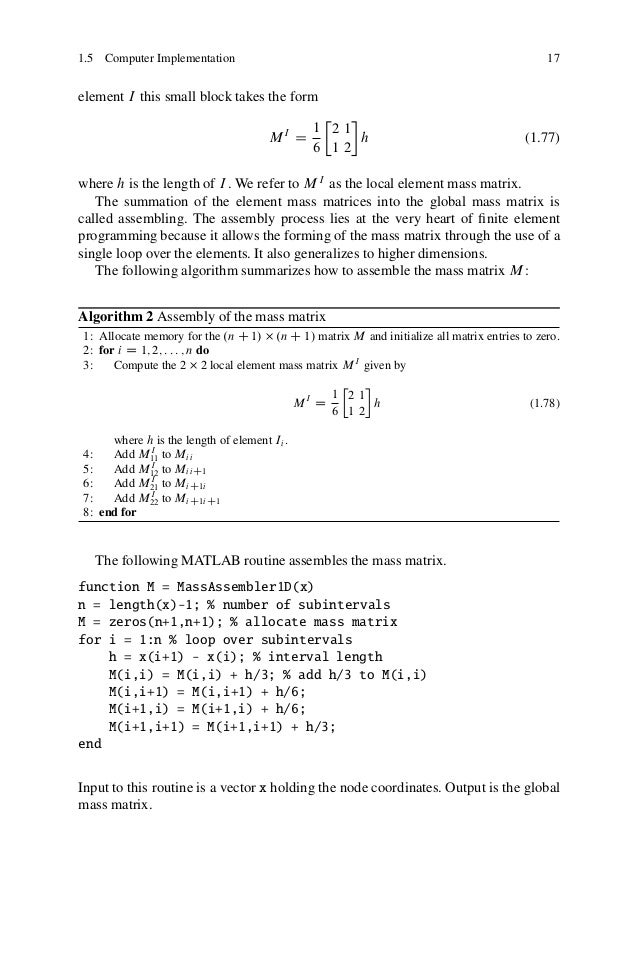 The Finite Element Method Theory Implementation And Applications