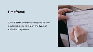 Application Procedure for the FINMA License in Switzerland | PDF