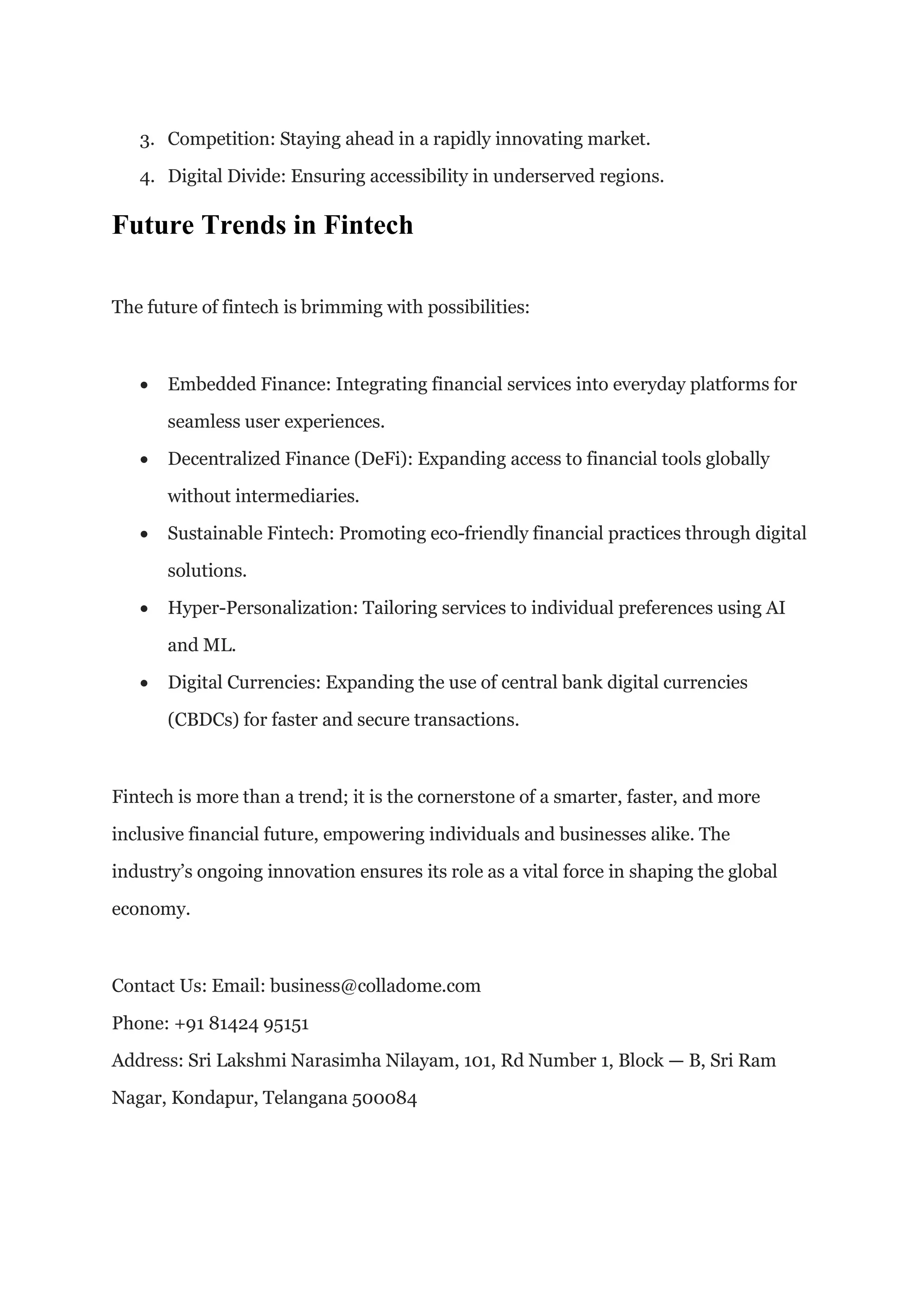 The Fintech Industry: Pioneering the Future of Financial Innovation | PDF
