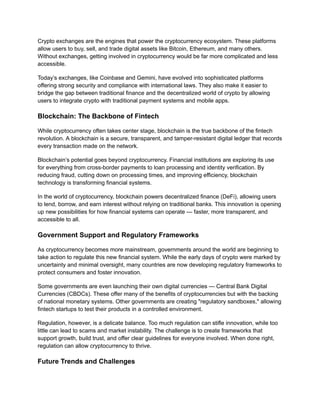 The Fintech Revolution_ How Cryptocurrency is Reshaping the Future of ...