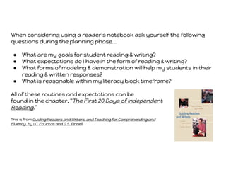 The First 20 days of Independent Reading | PPT