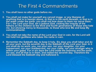 The First 4 Commandments | PPT