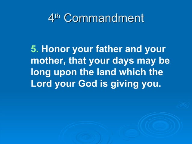 The First 4 Commandments | PPT