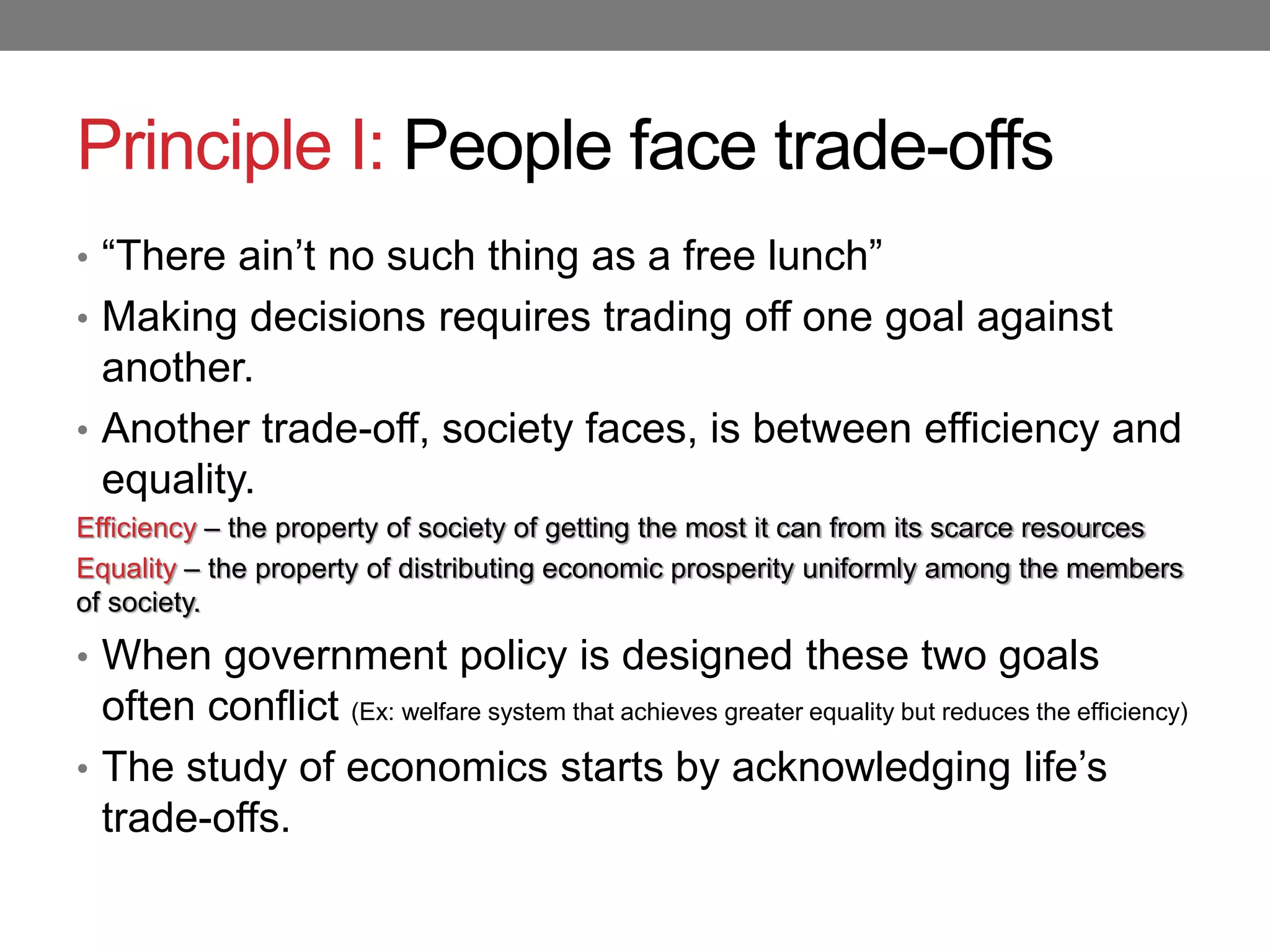 The first 4 principles of economics | PPTX