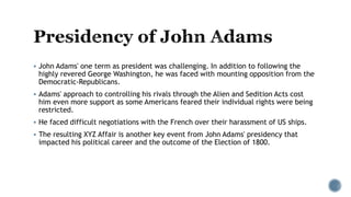 The first 5 presidents john adams | PPT