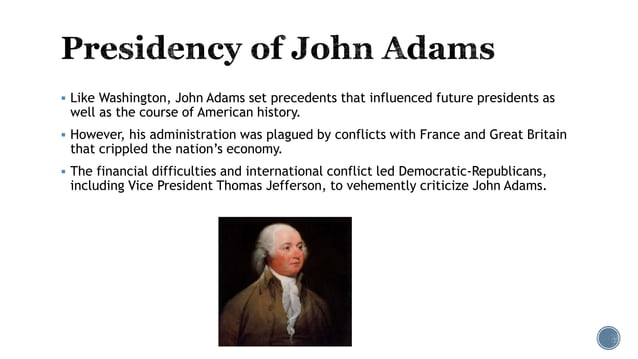 The first 5 presidents john adams | PPT
