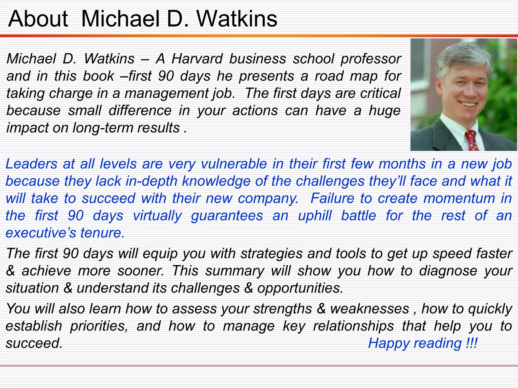 The First 90 days | PDF