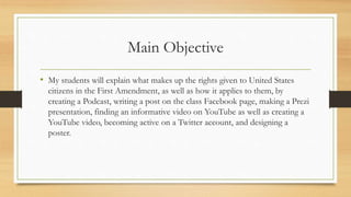 The First Amendment Unit Plan | PPTX | Education