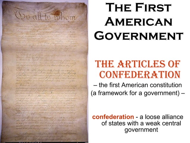 The First American Government | PPT