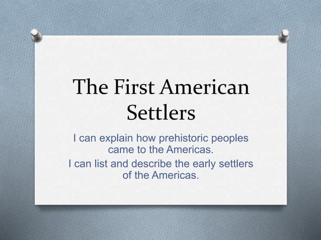 The first americans | PPT