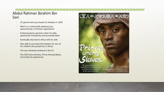 The First Black Muslims In America | PPTX