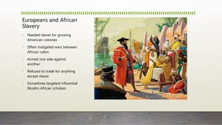 The First Black Muslims In America | PPTX