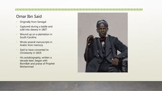 The First Black Muslims In America | PPTX