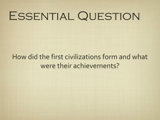 The First Civilizations | PPT