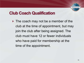 The first class club coach | PPTX