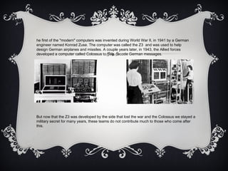 The first computer | PPT | Desktops | Computing