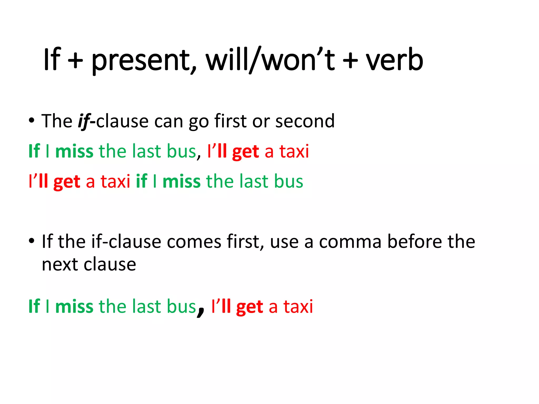 The first conditional | PPTX