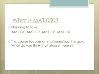 FRCC MAT050 Intro | PPTX