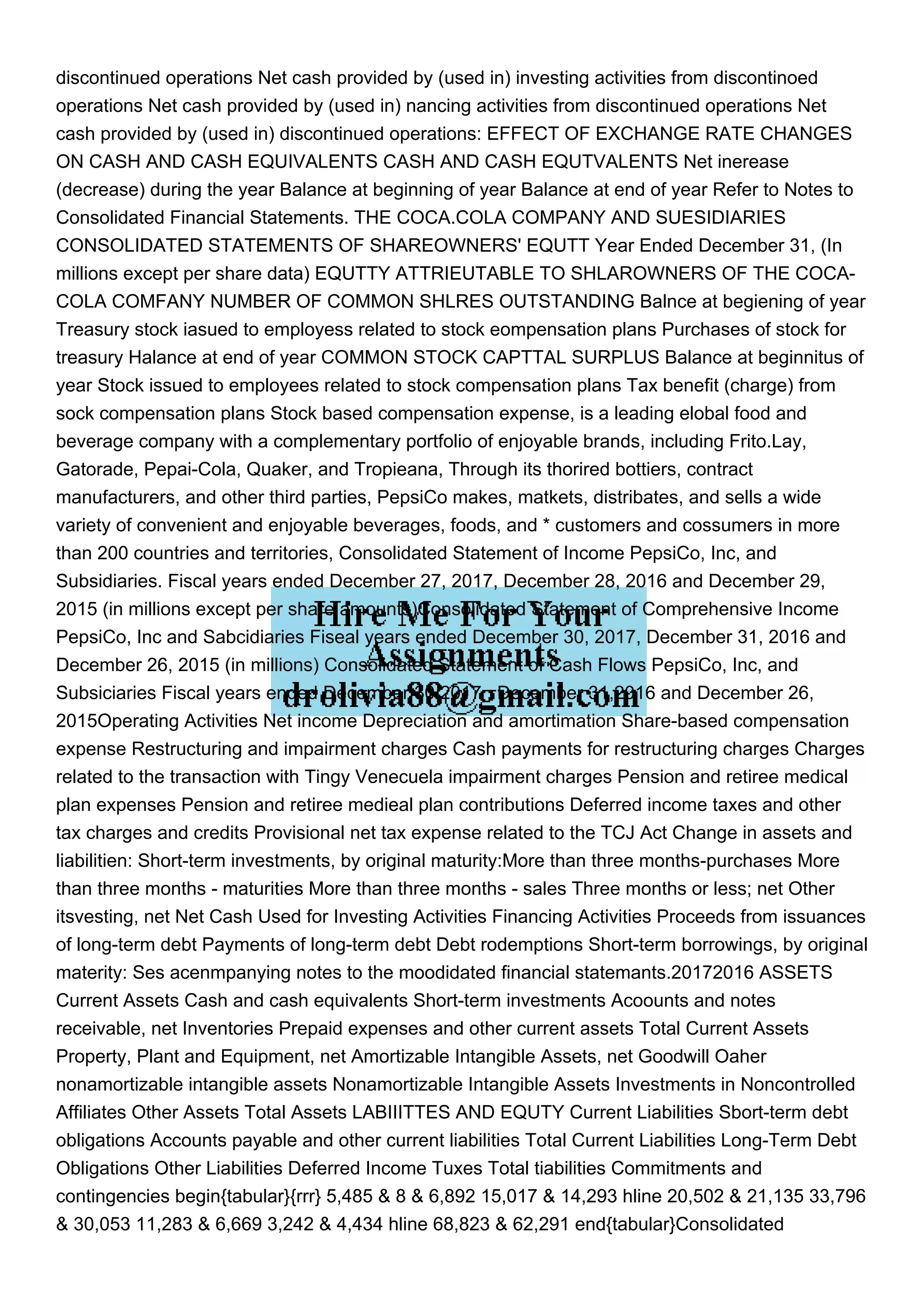 The first financial statement is Coca Cola and the second on.pdf