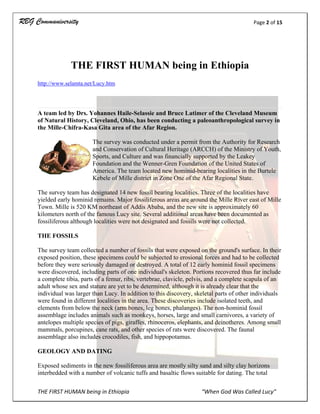 The FIRST HUMAN Being in Ethiopia, "When God Was Called Lucy" | PDF