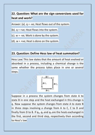 The first law of thermodynamics | DOCX