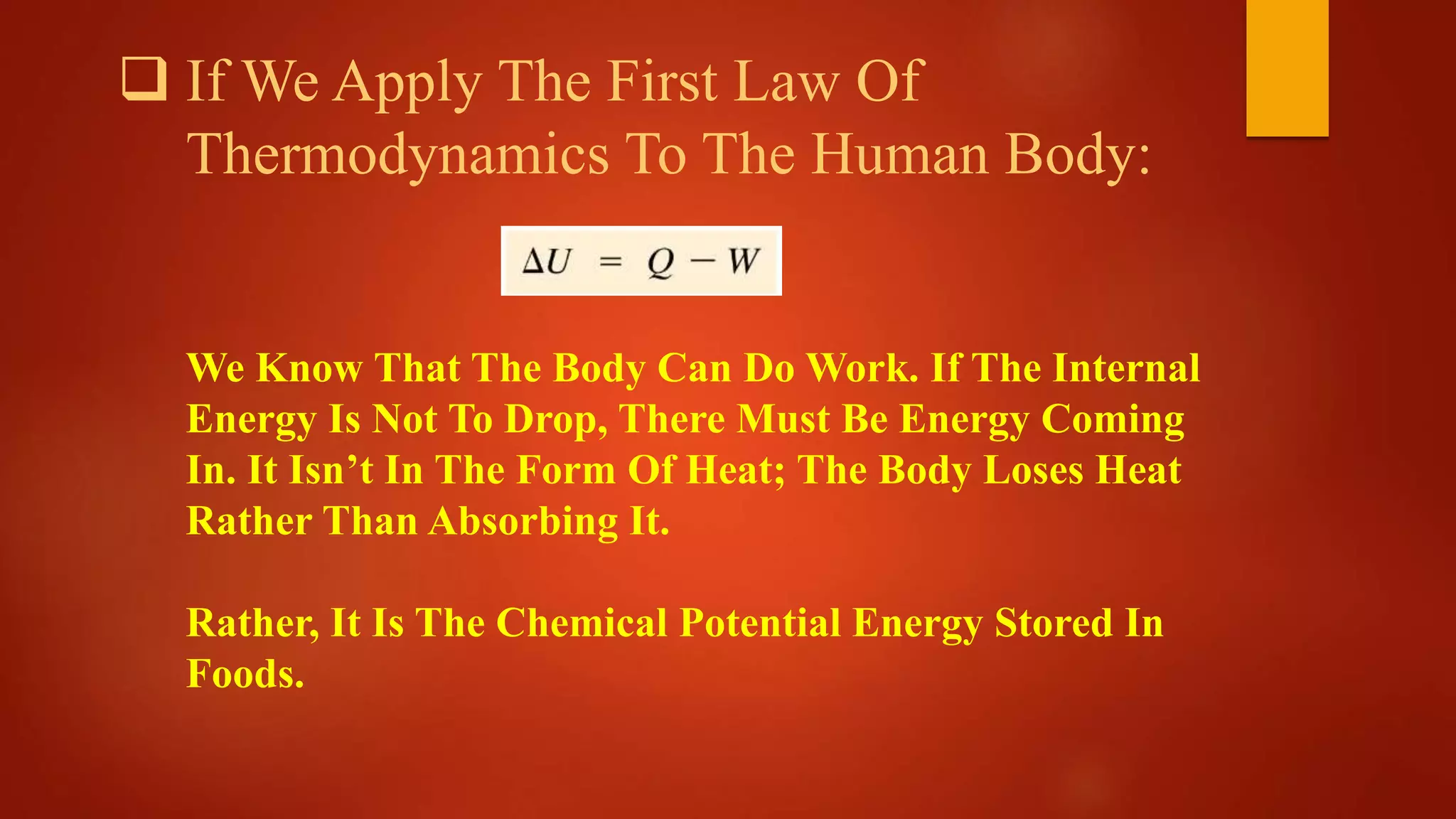 The first law of thermodynamics | PPTX
