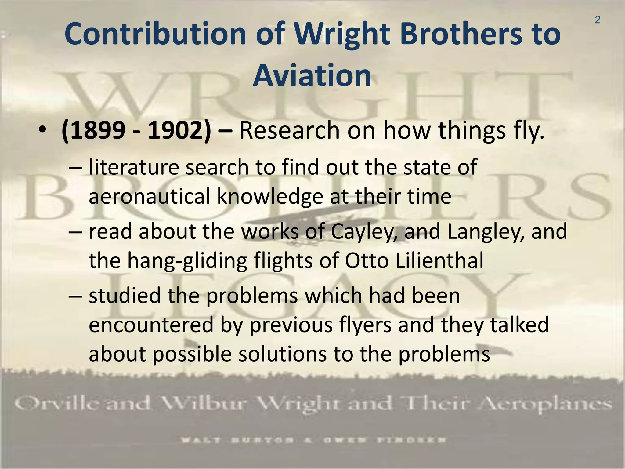 The first man to 'fly' ..wright brothers | PPT