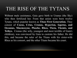 The first of phanteon in greek mitology | PPTX