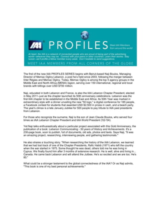 IAA profiles series # 1 | DOCX