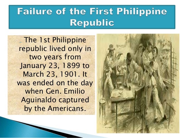 The first philippines republic and the filipinoamerican war