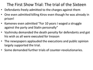 The first show trial 1936 | PPT
