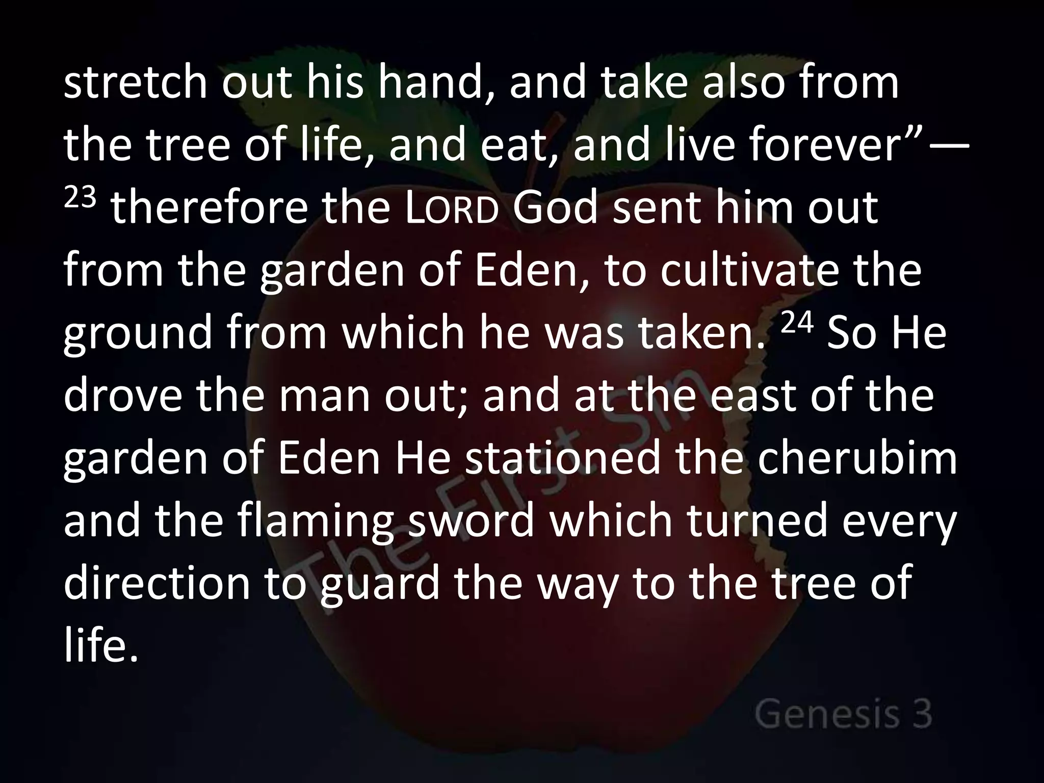 The first sin Genesis 3 | PPTX