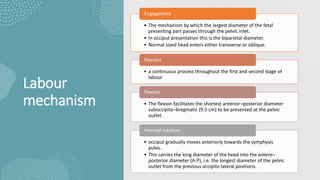 The first stage of labour, poor progression of labour, and augmentation ...