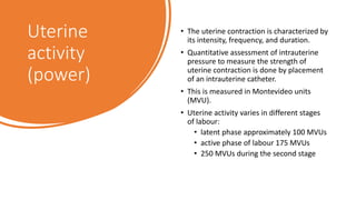 The first stage of labour, poor progression of labour, and augmentation ...