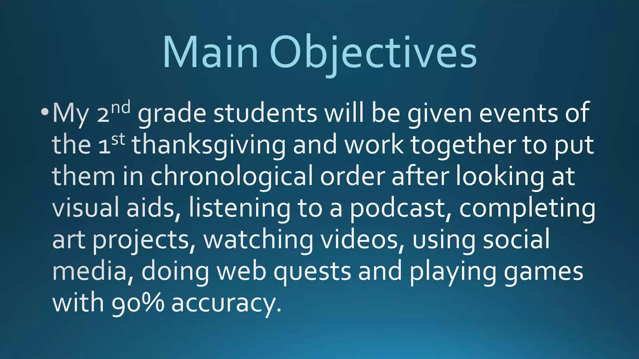 The first thanksgiving lesson plan tech | PPT