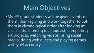 The first thanksgiving lesson plan tech | PPT