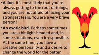 The first thing you see in the picture can reveal your character | PPTX