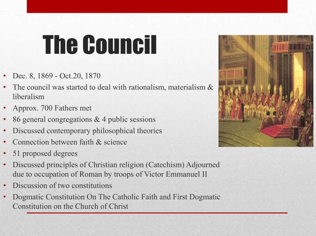 The First Vatican Council | PPTX | Christianity | Religion & Spirituality