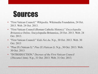 The First Vatican Council | PPTX | Christianity | Religion & Spirituality