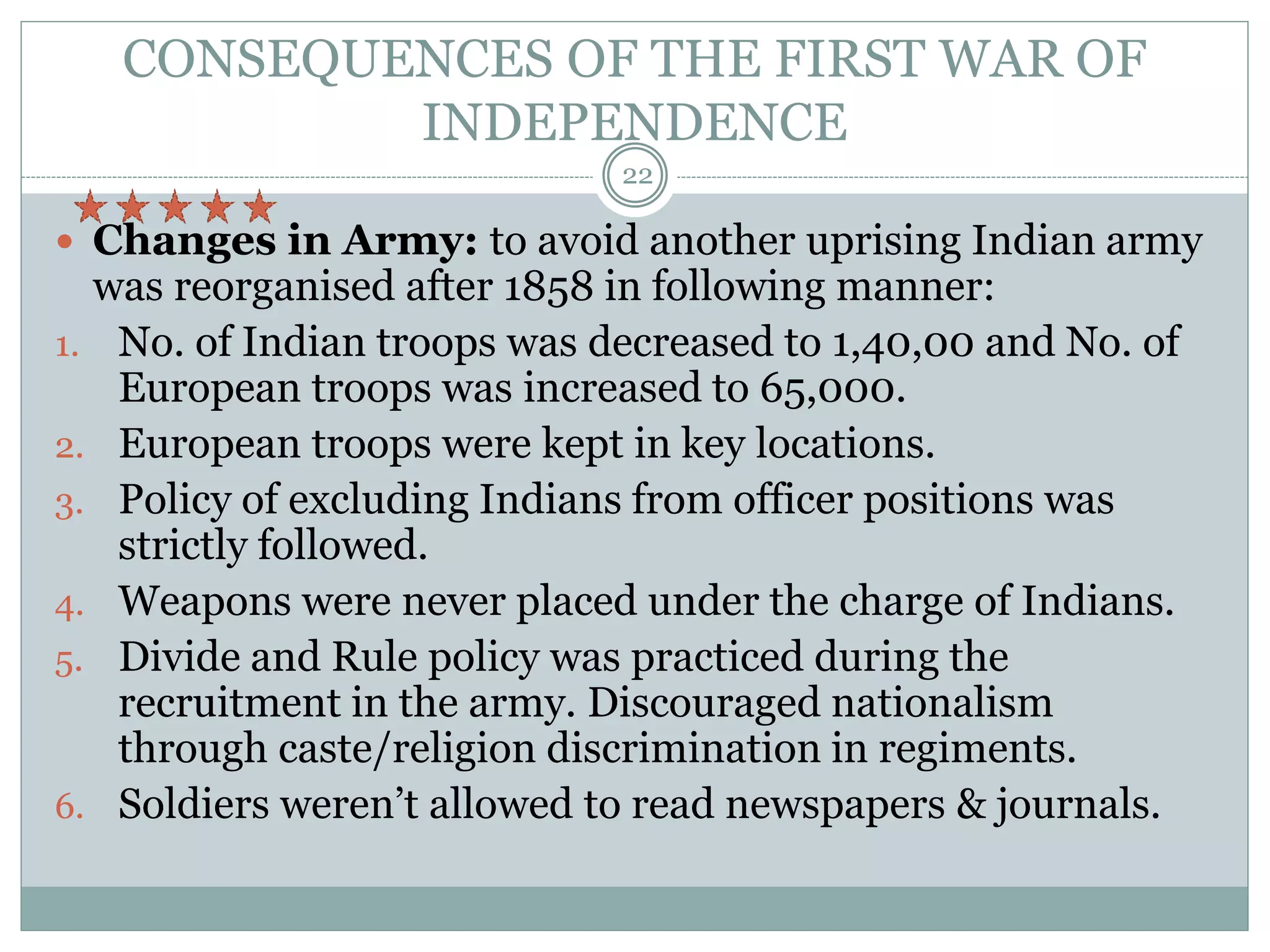 The First War of Independence, 1857 | PPTX
